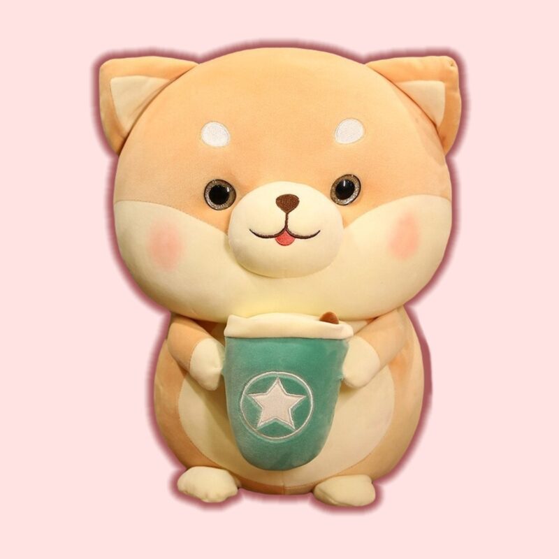 Bubble Tea Boba Shiba Inu Stuffed Animal Plush Toy | Plushfan